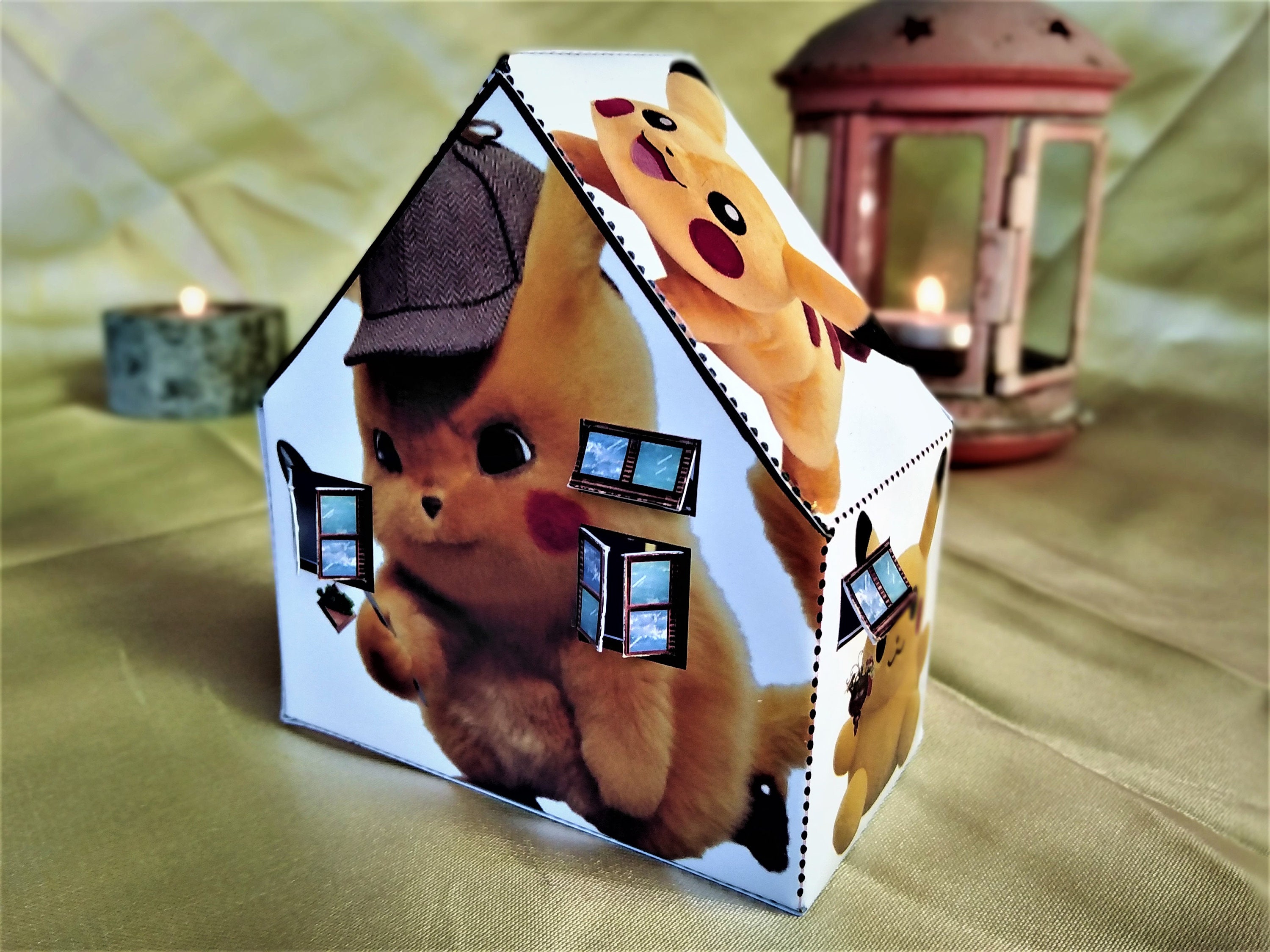 DIY Doll House, Origami, Toy House, Pokémon Doll House, Pikachu Paper ...