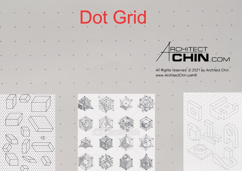 Dot Grid Printable Template, Dot Printable Grid, Drawing Grid ...