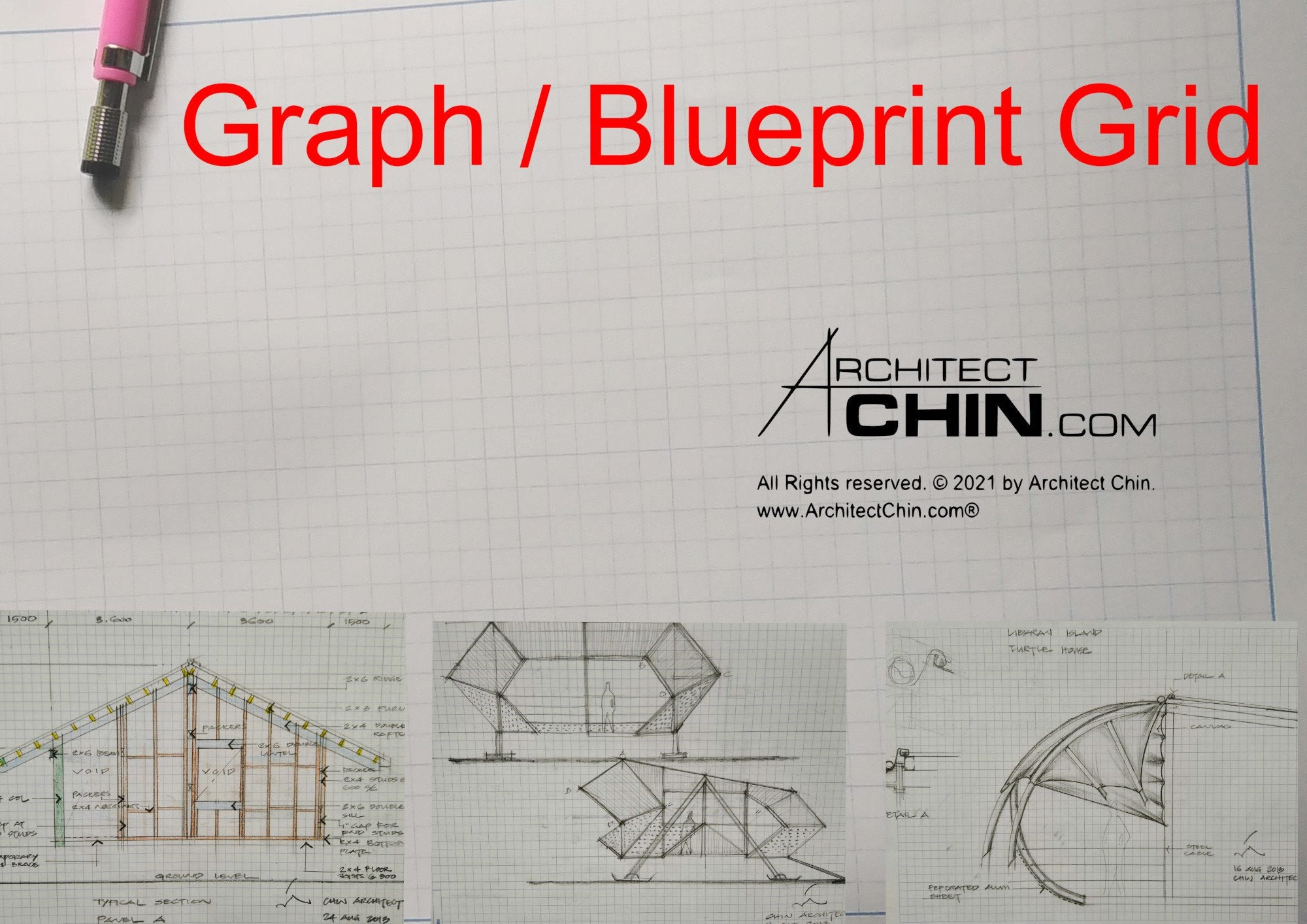 Graph / Blueprint Grid Printable, Graph Printable Grid, Drawing Grid ...