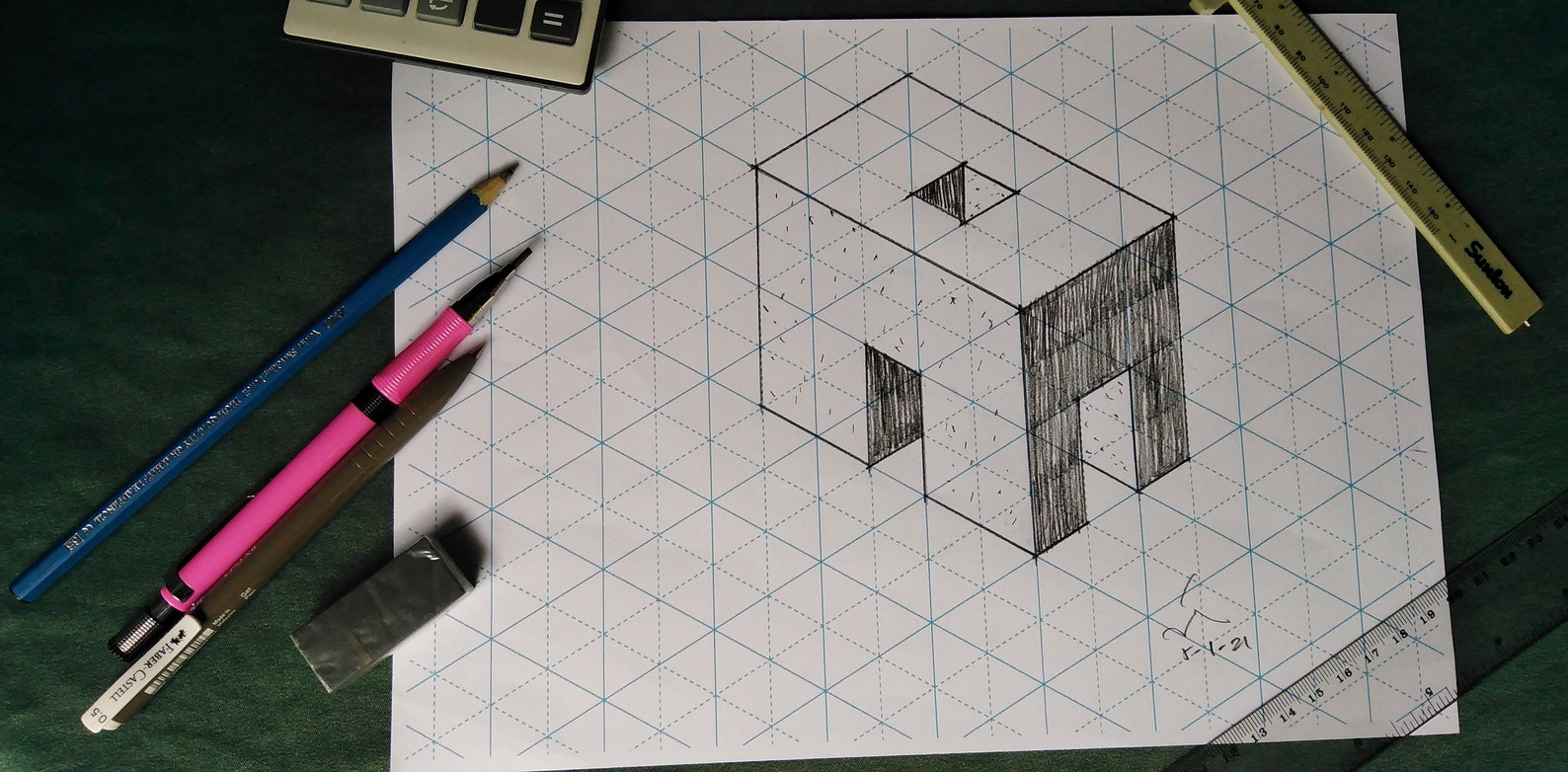 Isometric Grid Printable Template, Isometric Printable Grid, Drawing ...