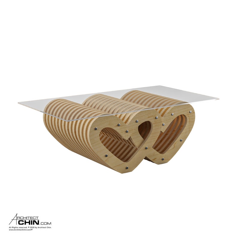 Heart Shape Plywood Coffee Table, Furniture Blueprints, Coffee Table ...