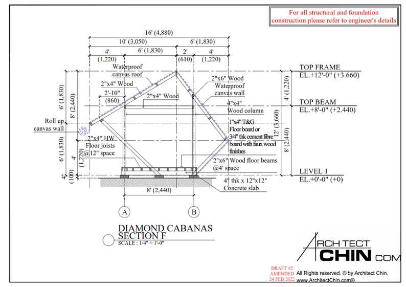 Diamond Cabana Plan, Modern Gazebo (digital Download) - Etsy