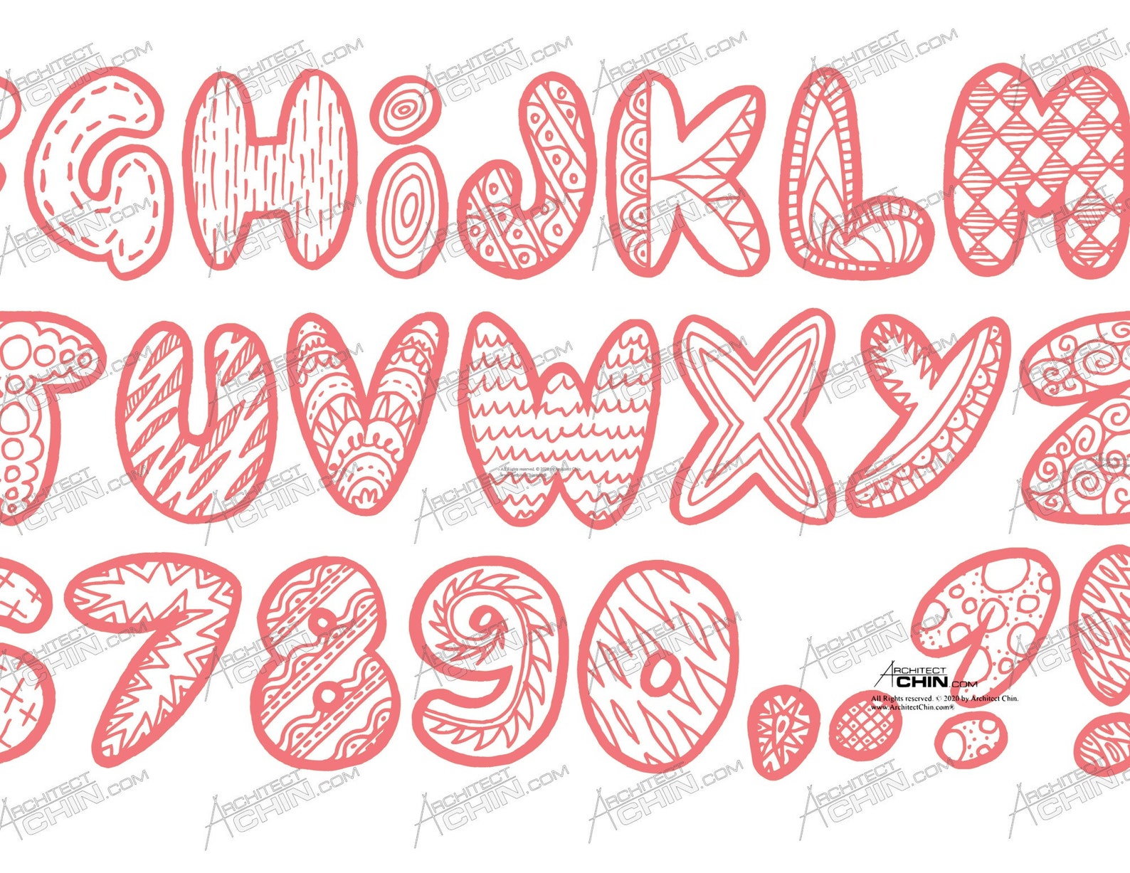 Doodle Font / Doodle Letters Alphabet | Digital Download | Printable ...