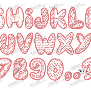 Doodle Font / Doodle Letters Alphabet | Digital Download | Printable ...