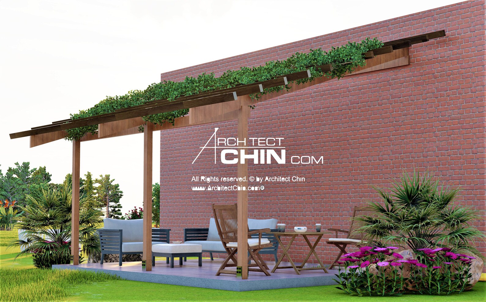 Pergola, Car Porch, 8’ W X 16’ L X 8’6”H, Cabana Plan, Gazebo Plan ...