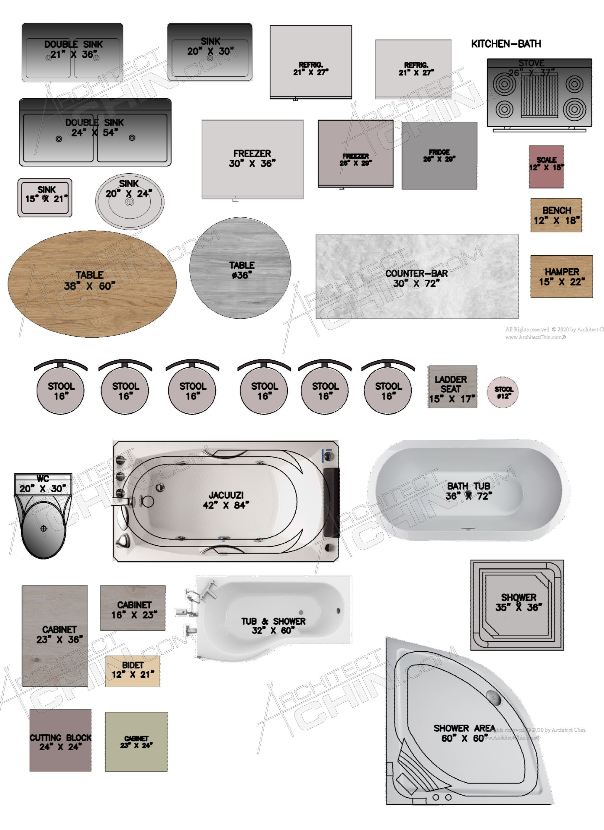 Interior Design Furniture Layout Kit / Room Furniture Layout / Modern ...