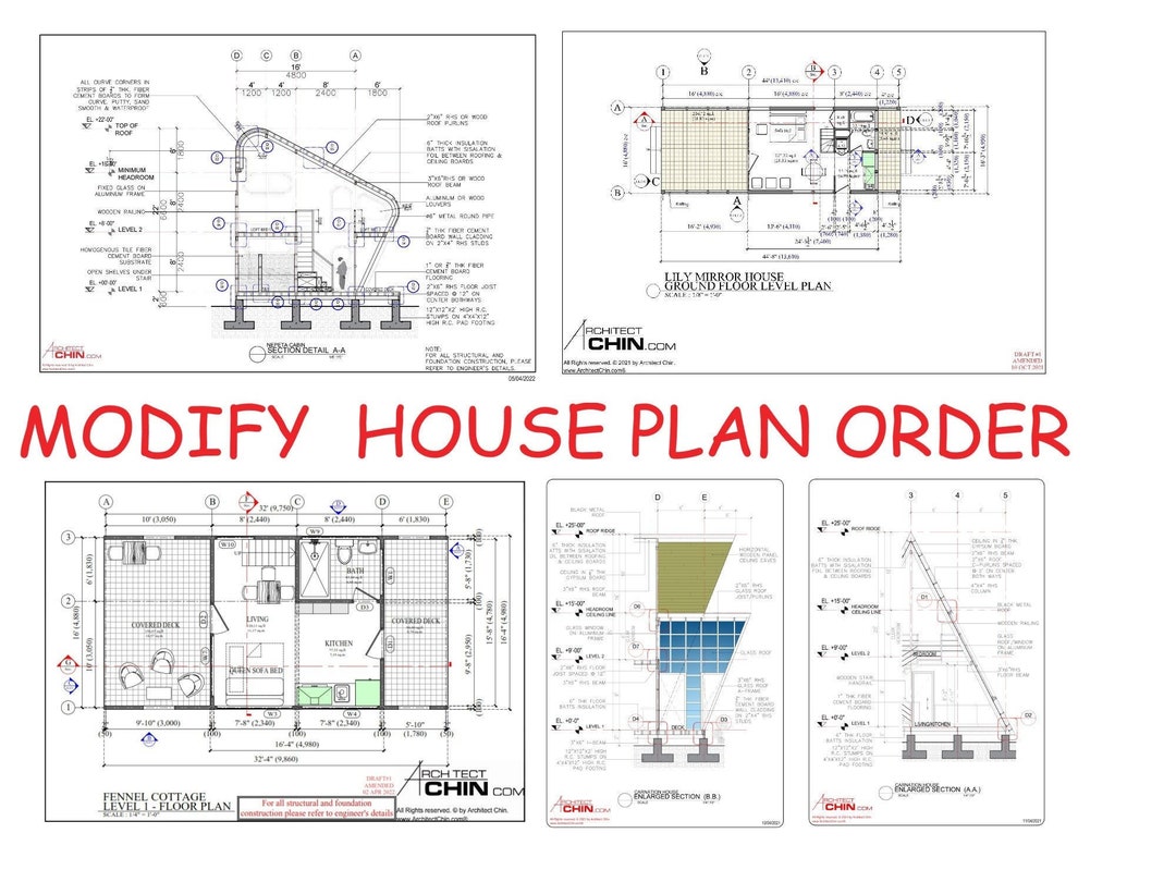 Modify House Plan Modify House Design Modify House Plan - Etsy