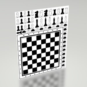 Chess Printable Board Game, Checkers Printable Game, Chess Game ...