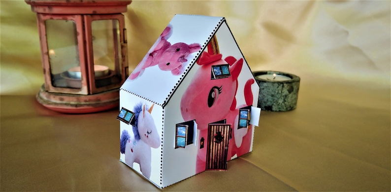 DIY Doll House, Origami, Unicorn Printable Doll House, Paper House ...