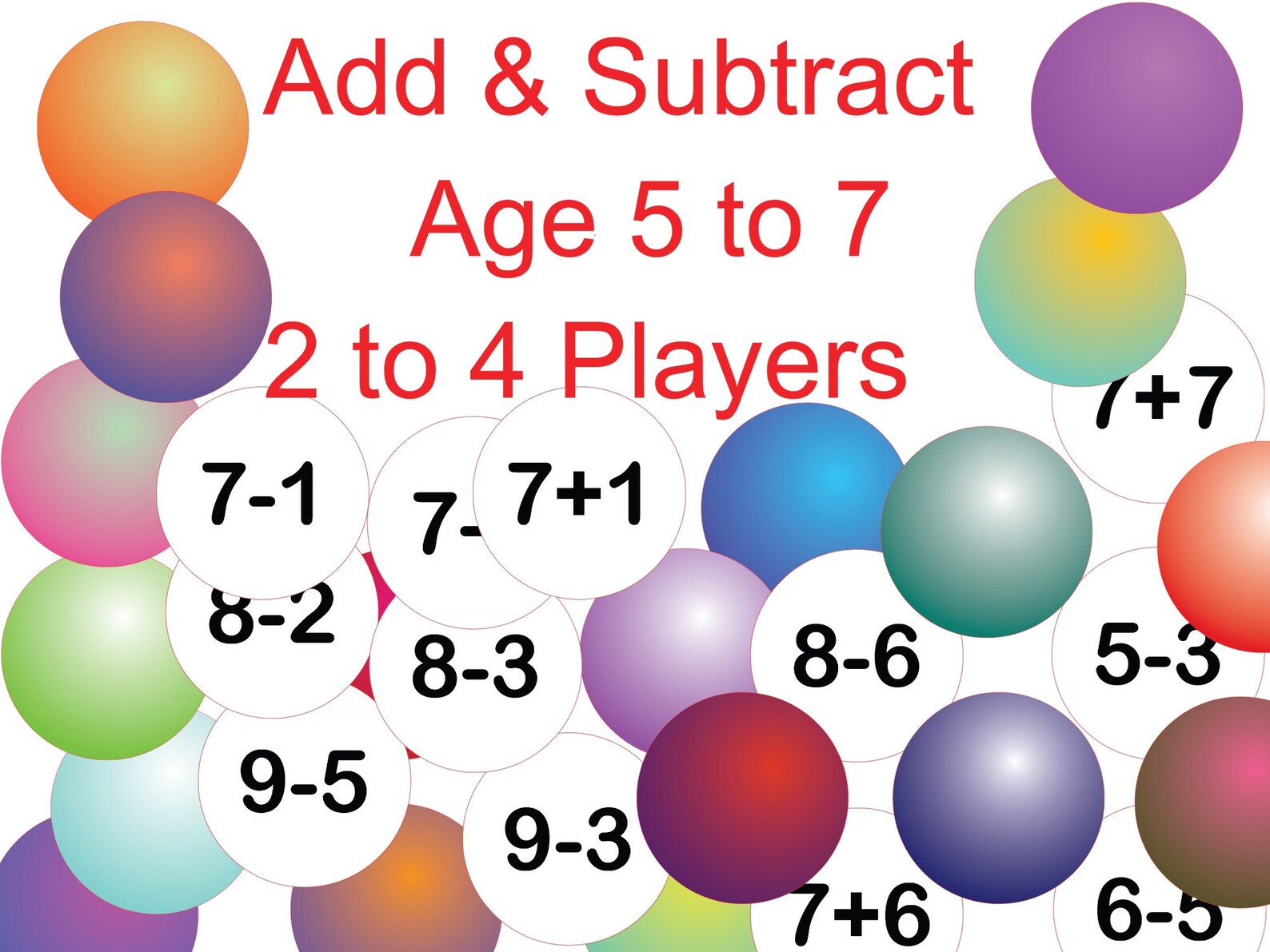 Math Games for Kids, Math Fun Game, Add & Subtract, 100 Pieces, Age 6 ...