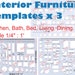 Interior Design Furniture Layout Kit, Room Furniture Layout, 3 ...