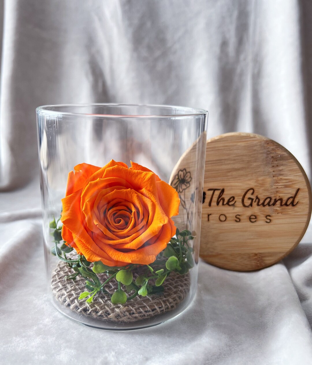 The Grand Roses Preserved Orange Rose Gift for Valentines Day gift for ...