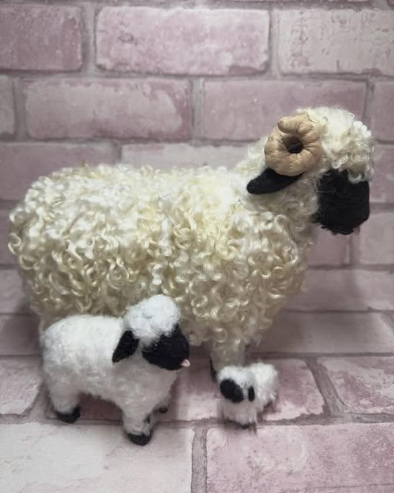 Miniature Needle Felted Valais Blacknose Sheep - Etsy