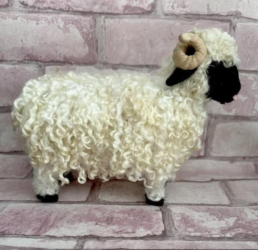Needle Felted Valais Blacknose Sheep Wool Sculpture made to Order - Etsy