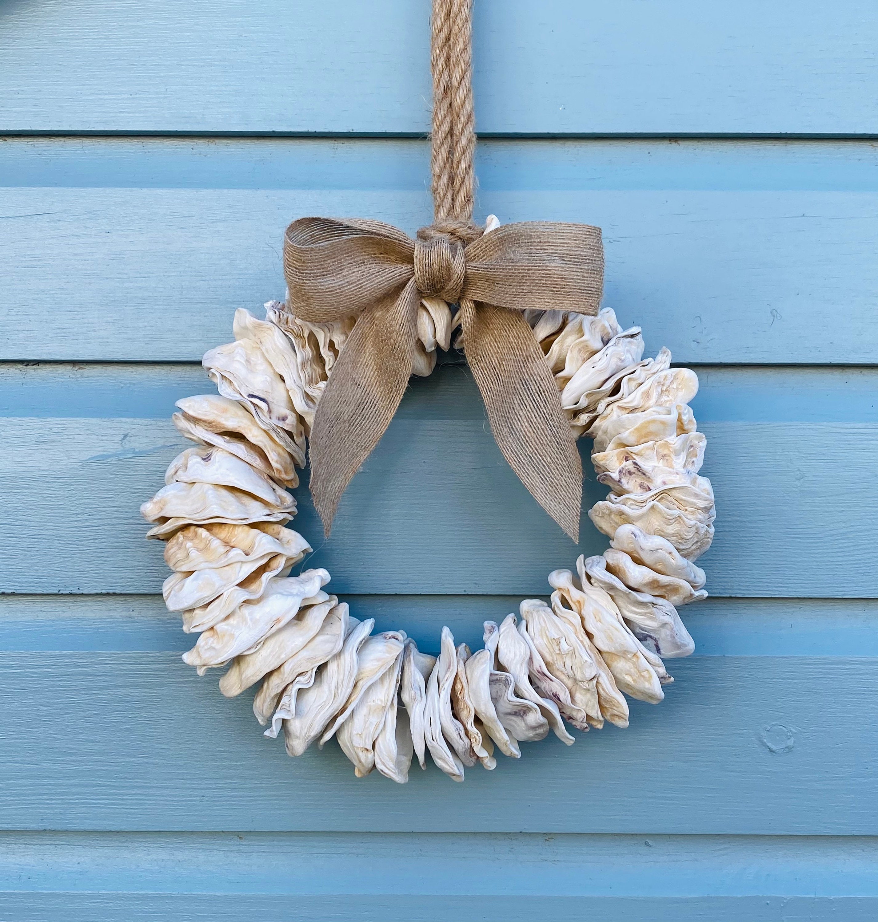 Cream Oyster Shell Wreath - Etsy UK