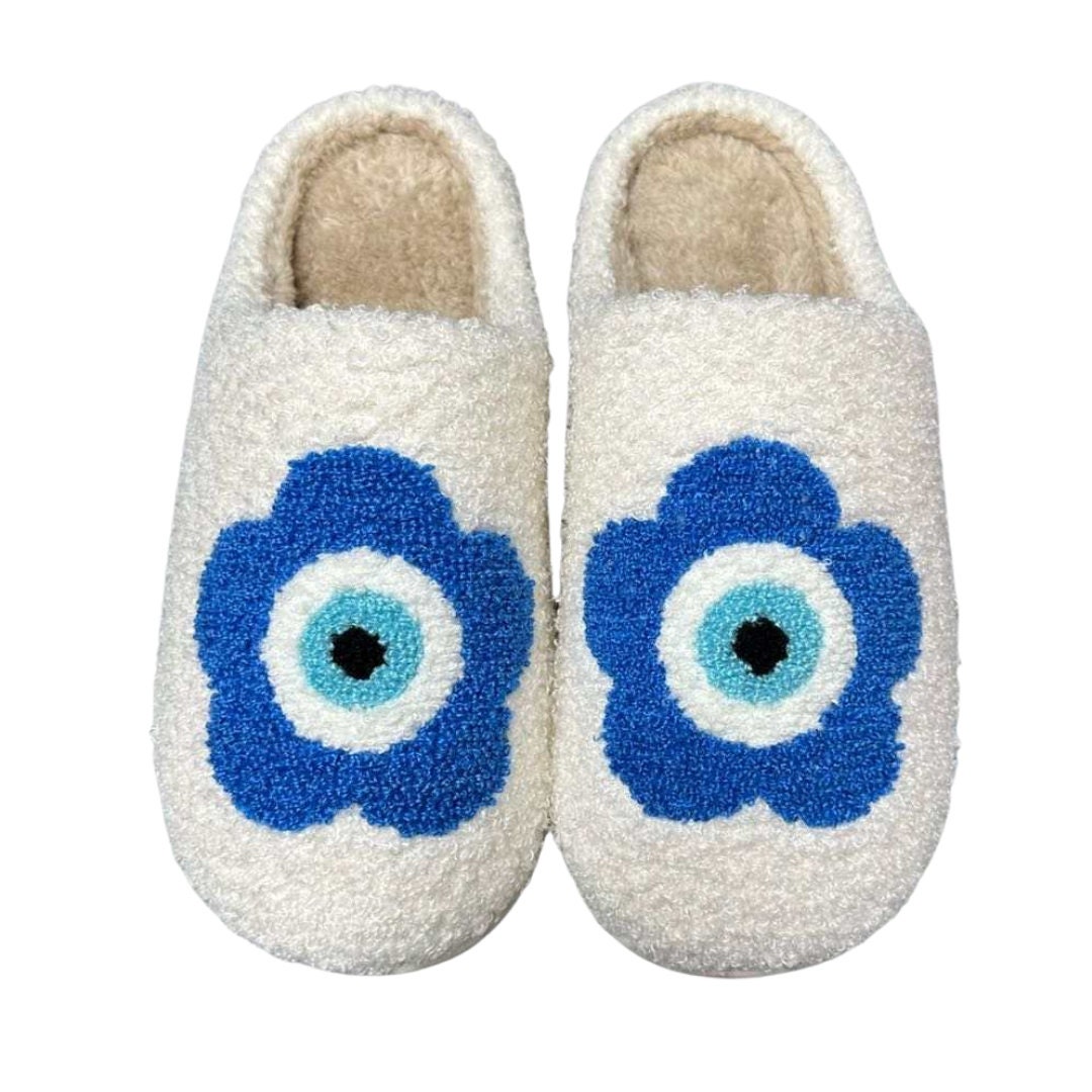 Soft and Cozy Lounge Flower Evil Eye Slippers sold by Lishe Snitch ...