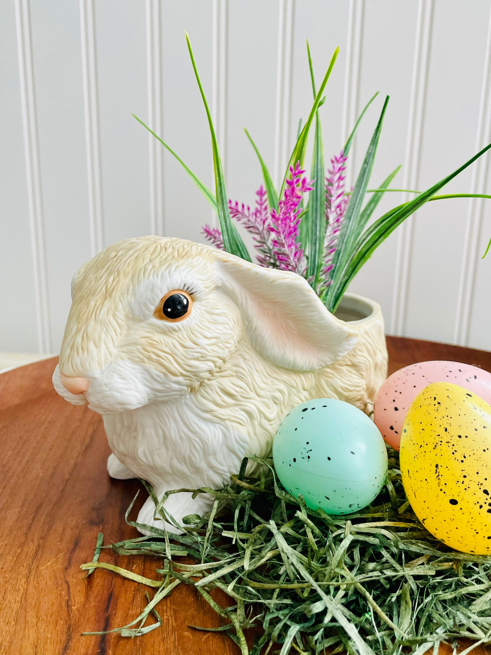 Figural Long Eared Bunny Rabbit Planter Indoor Easter - Etsy