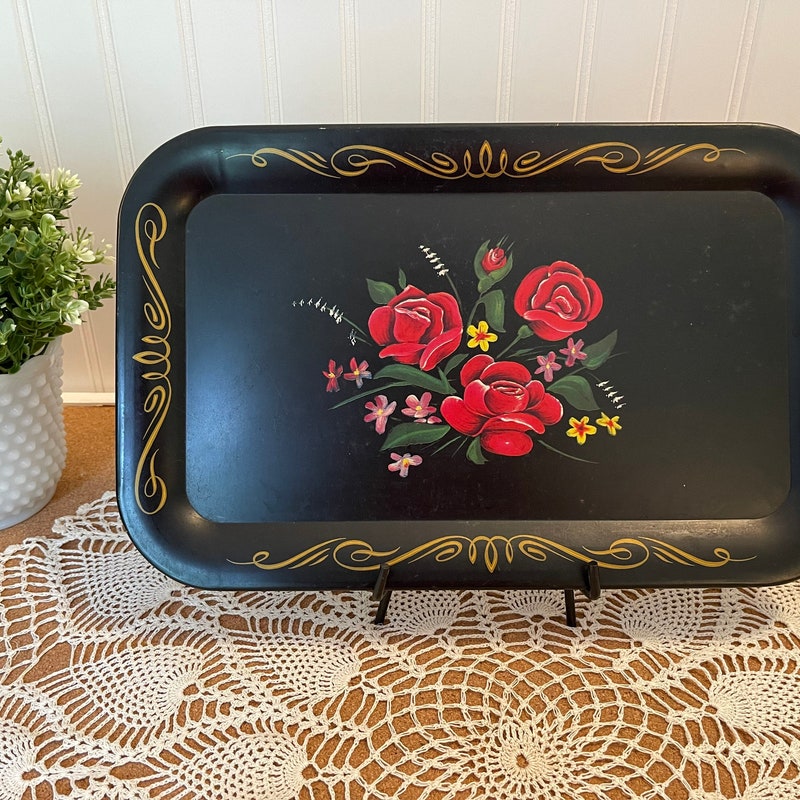Tole Painted Tray - Etsy