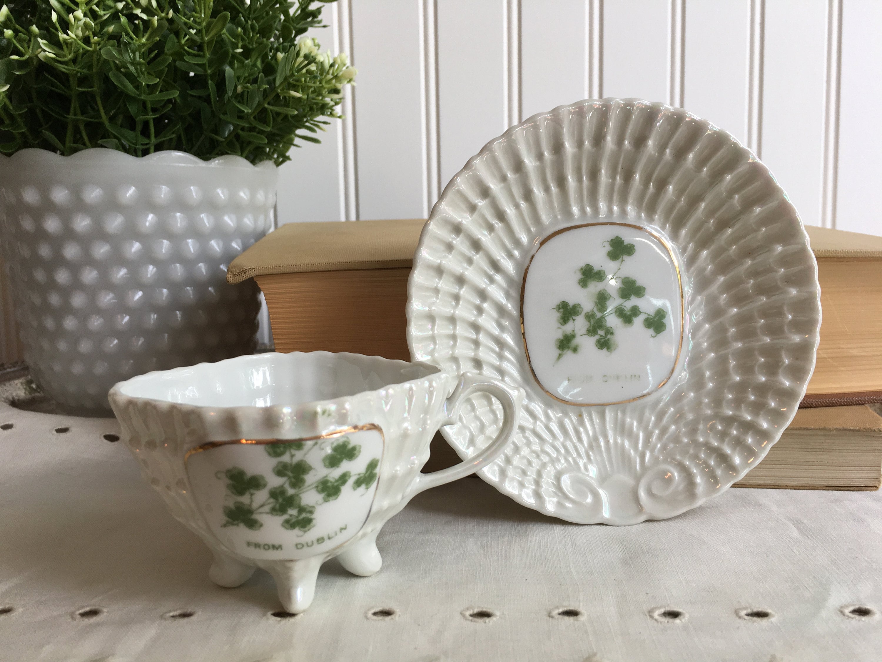 Antique from Dublin Ireland Souvenir Teacup and - Etsy