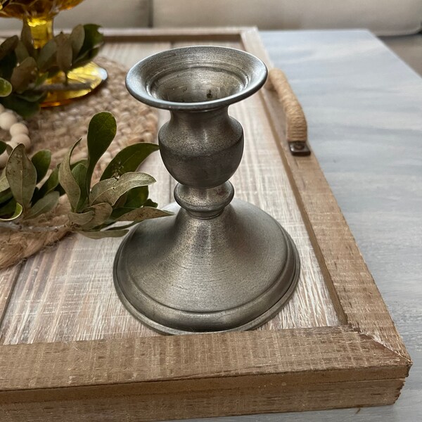Pewter Candlesticks - Etsy