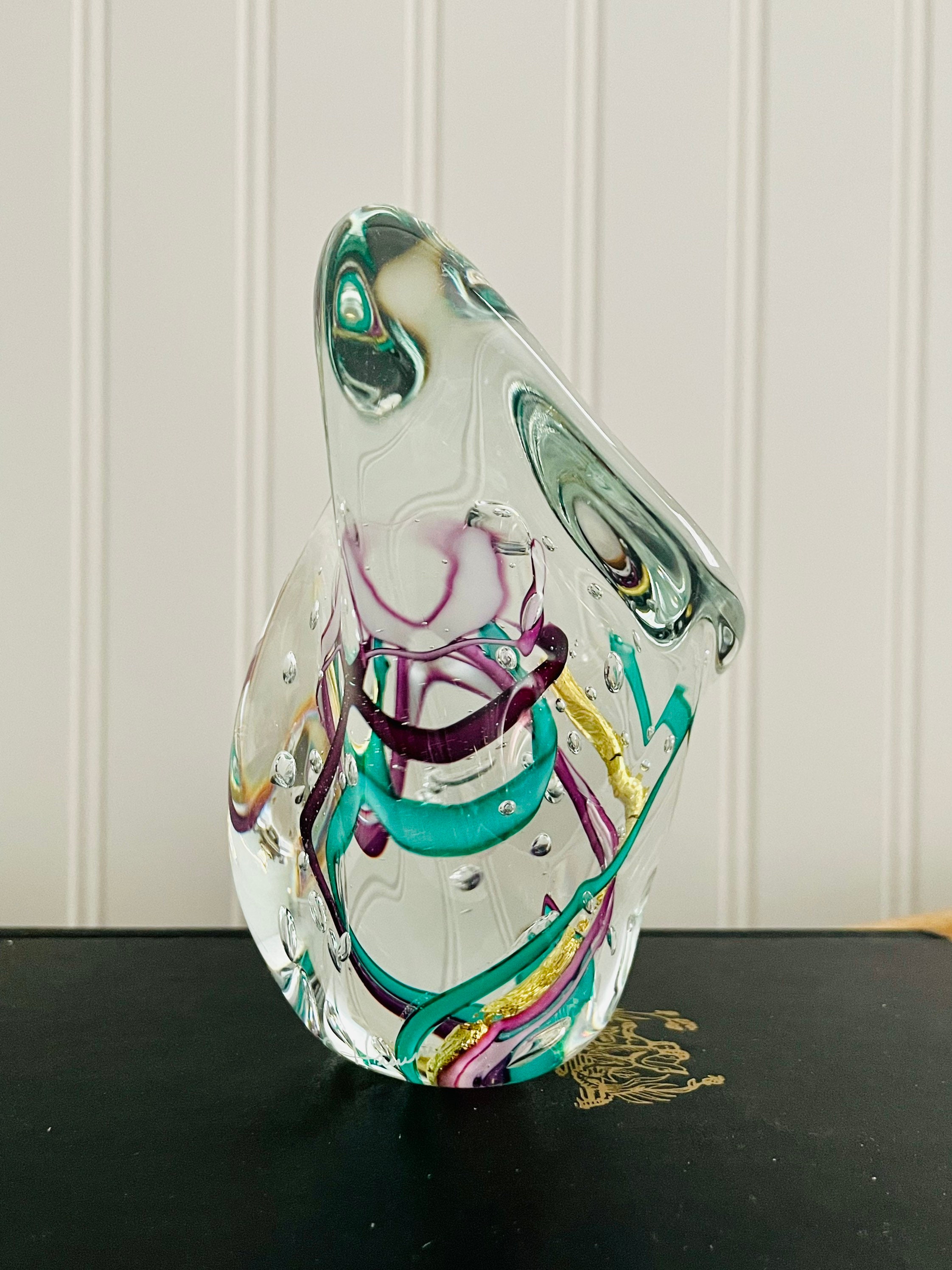 Vintage Paperweight Hand Blown Free Form Art Glass - Etsy