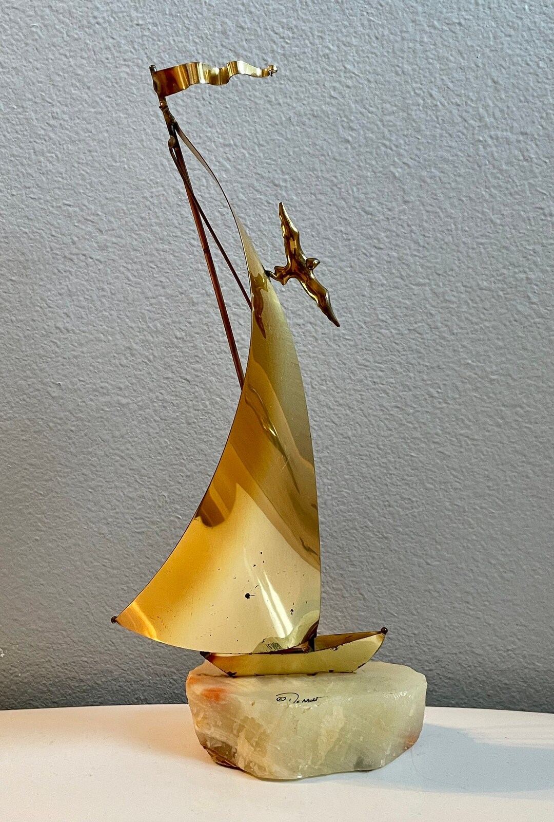 Demott Sailboat Sculpture 1970s Mid-century Modern Nautical Décor Brass ...