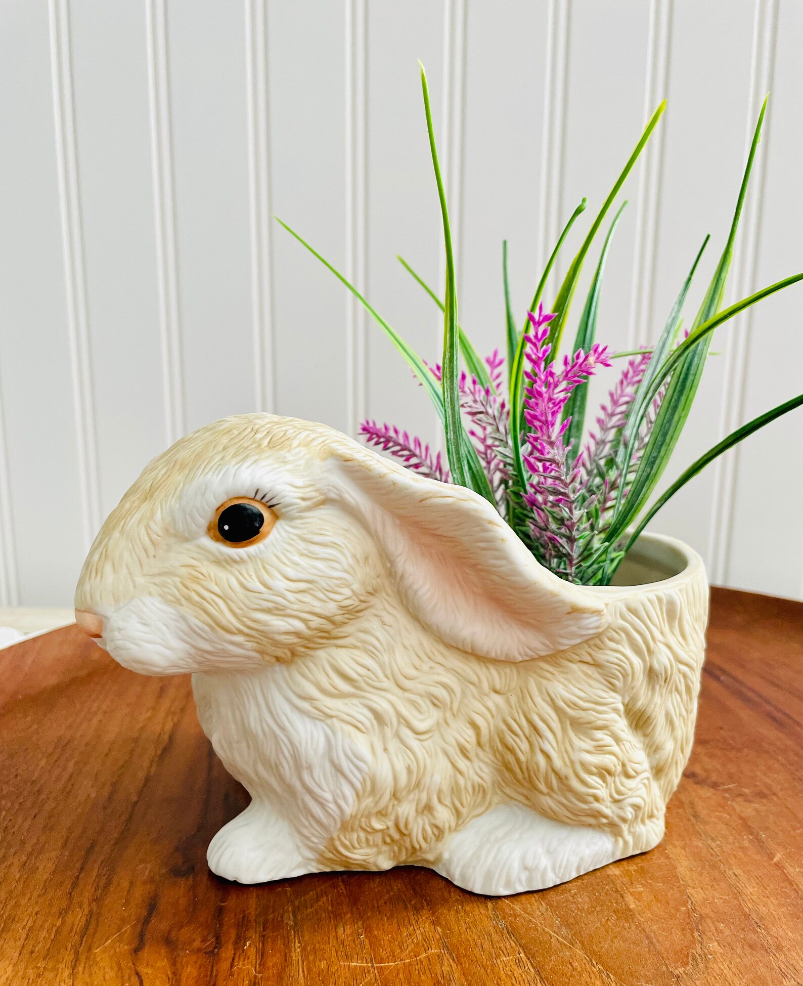Figural Long Eared Bunny Rabbit Planter Indoor Easter - Etsy