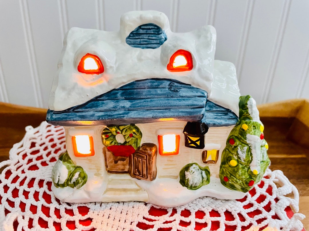 Vintage Lighted Christmas Village Snowhouse - House of Lloyd - Etsy