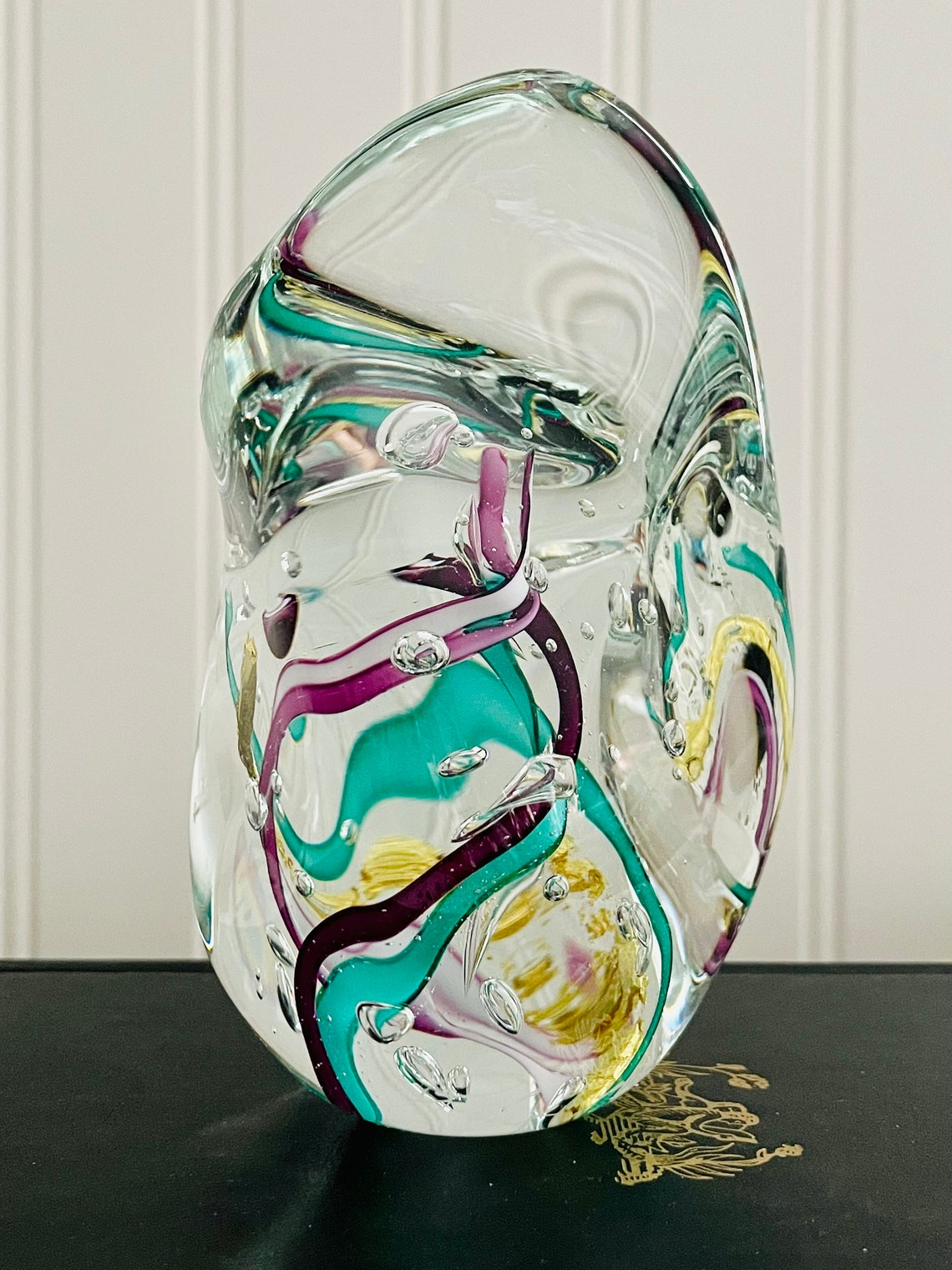 Vintage Paperweight Hand Blown Free Form Art Glass - Etsy