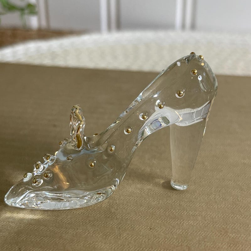 Vintage Glass Shoe - Etsy