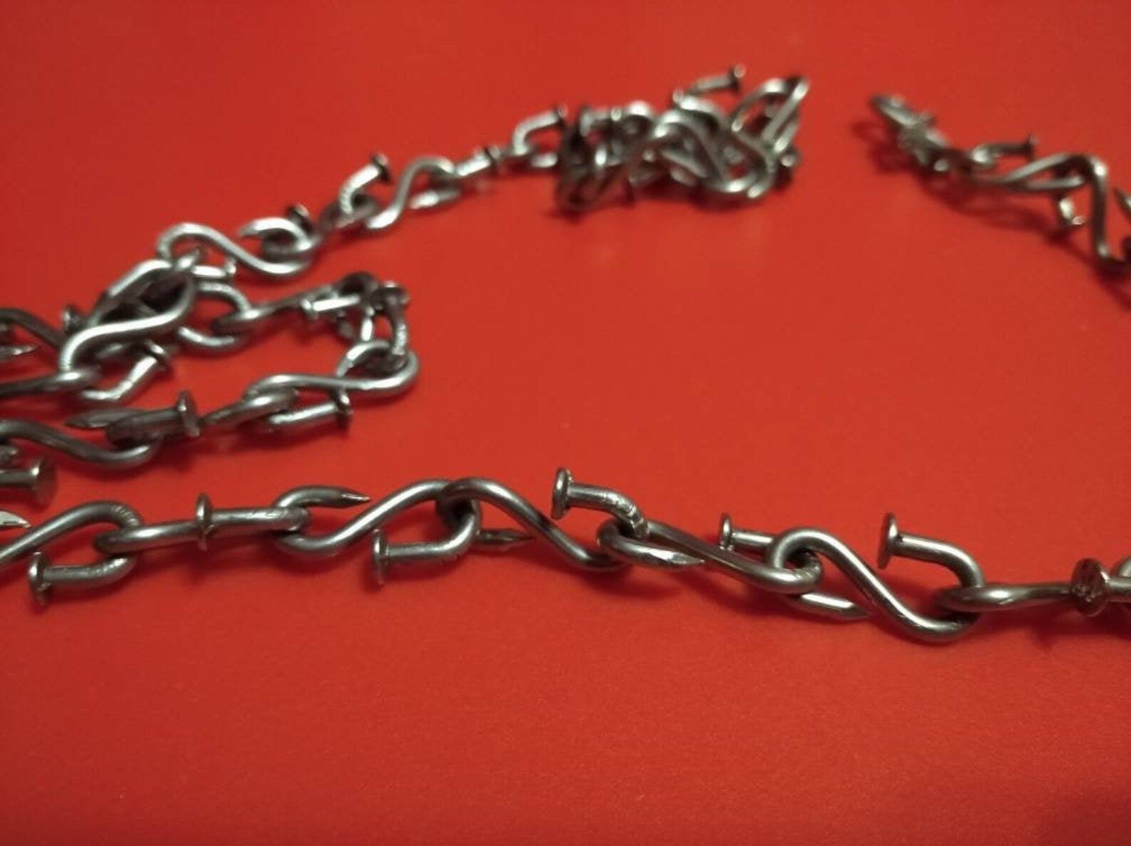 Decorative Hand Forged Chain wrought iron chain of nails | Etsy