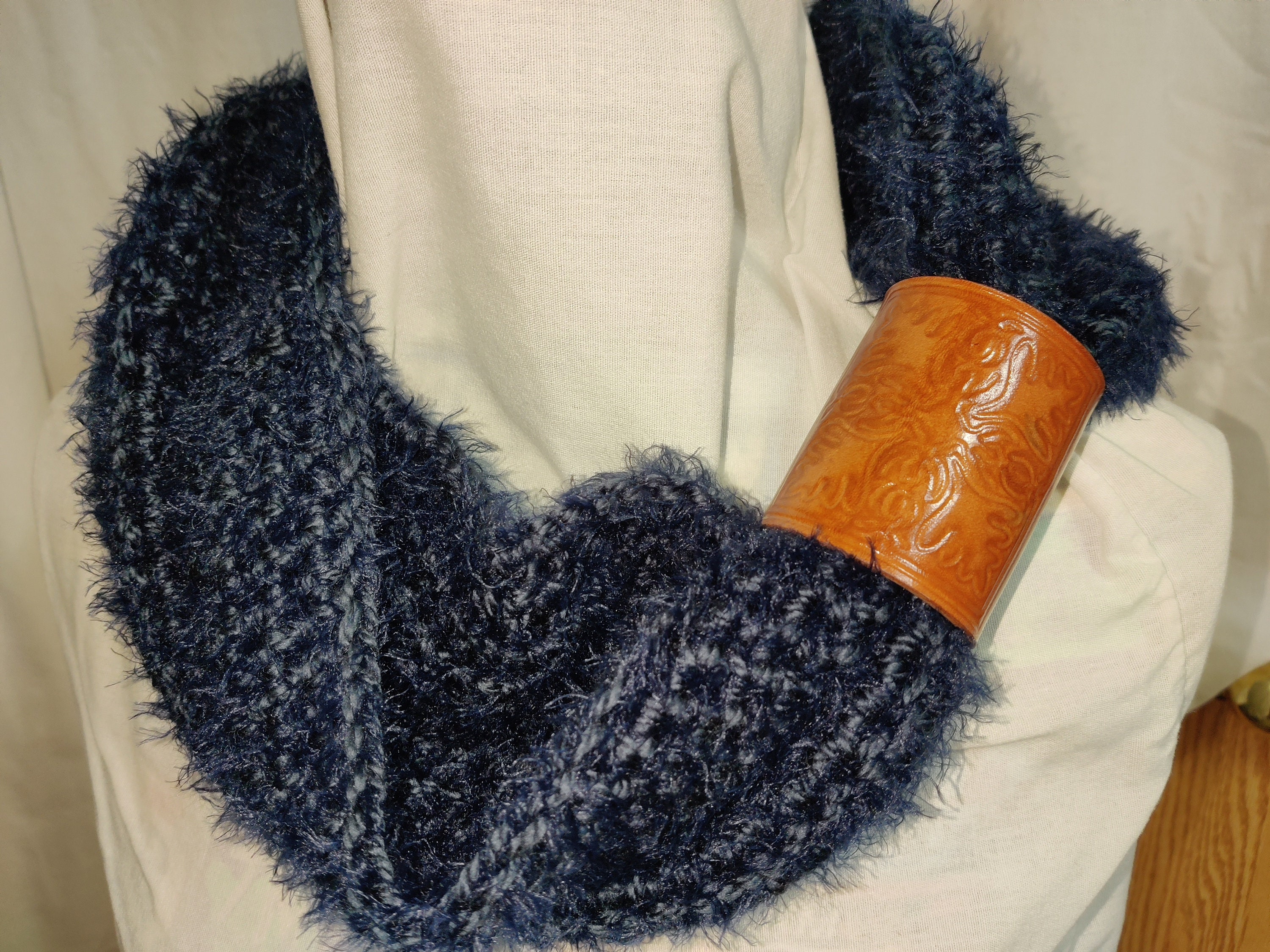 Hawaiian Quilt Block Leather Scarf & Shawl Cuff - Etsy