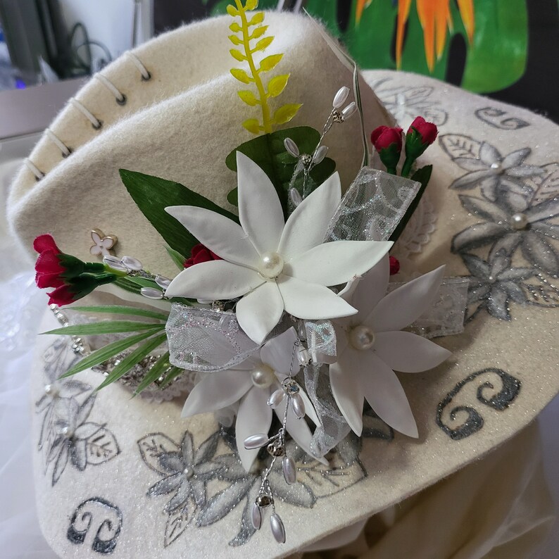 Hawaiian Wahine Panilolo Cowgirl Wedding Hat - Etsy