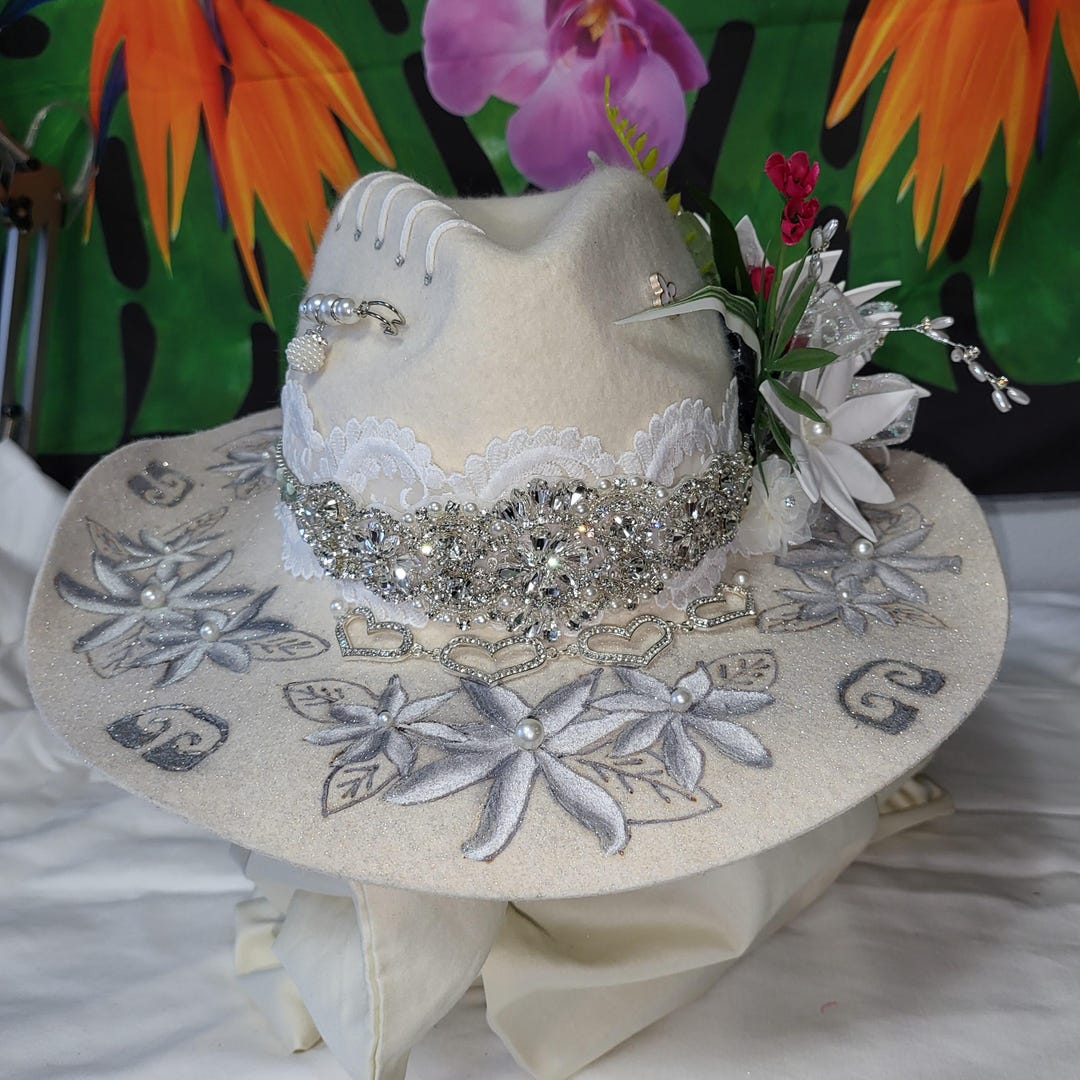 Hawaiian Wahine Paniolo Cowgirl Wedding Hat - Etsy