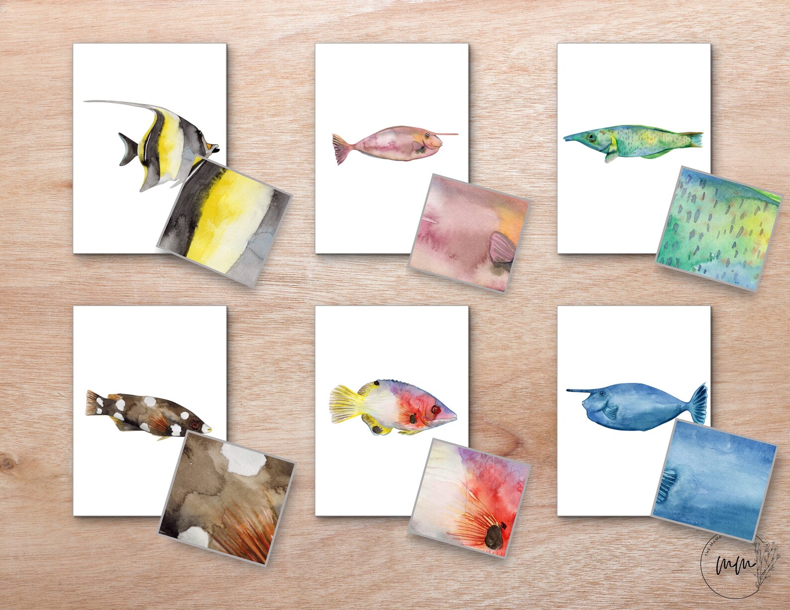 Fish Pattern Matching Cards Ocean Study Unit Animal - Etsy