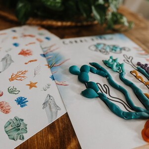 Coral Reef Playdough Mat, Ocean Themed Playdough Mat, Fish Playdough ...