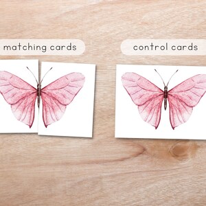 Butterfly Matching Card Game, Symmetry Puzzle, Butterfly Pattern Cards ...