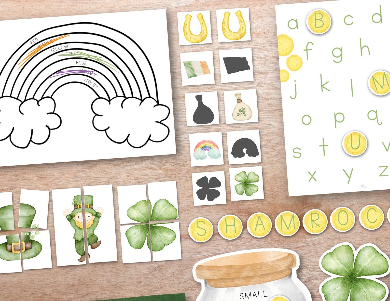 St. Patricks Day Activity Unit, Montessori Saint Patricks Day Games ...