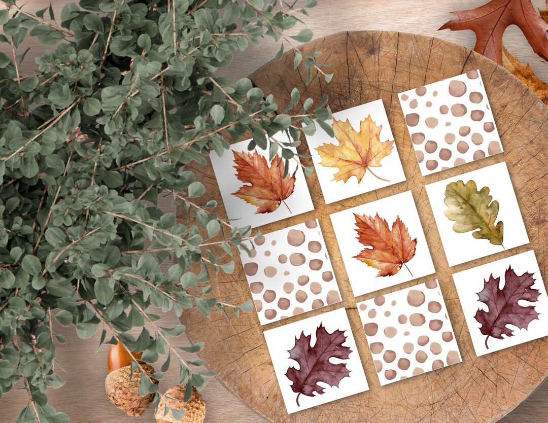 Fall Matching Game, Toddler Montessori Activity, Preschool Nature Match ...