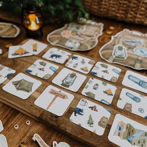 Camping Activity Unit, Camping Unit, 3 Part Flashcards, Homeschool ...