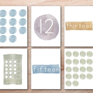 Teen Number Flash Cards, Number Match Game, Preschool Math Activity ...