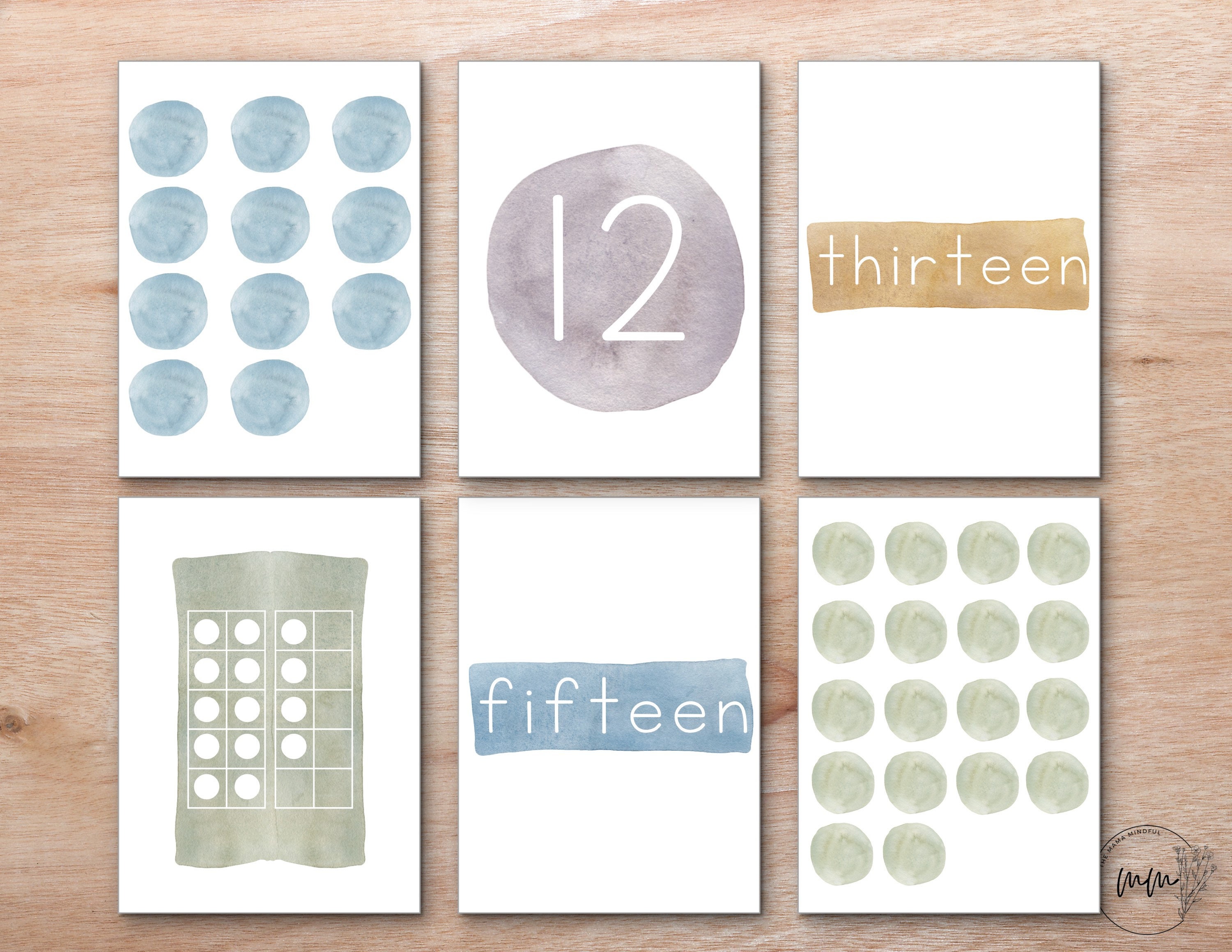 Teen Number Flash Cards Number Match Game Preschool Math - Etsy
