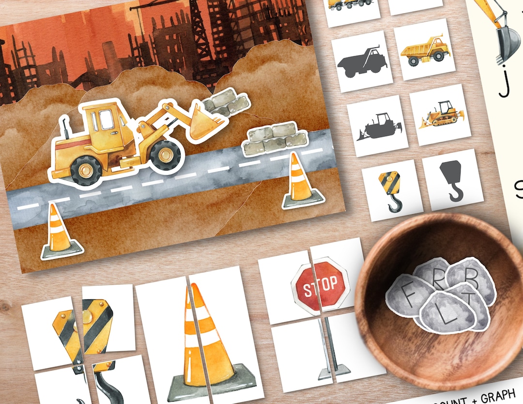 Construction Vehicles Activity Unit, Construction Montessori Unit ...