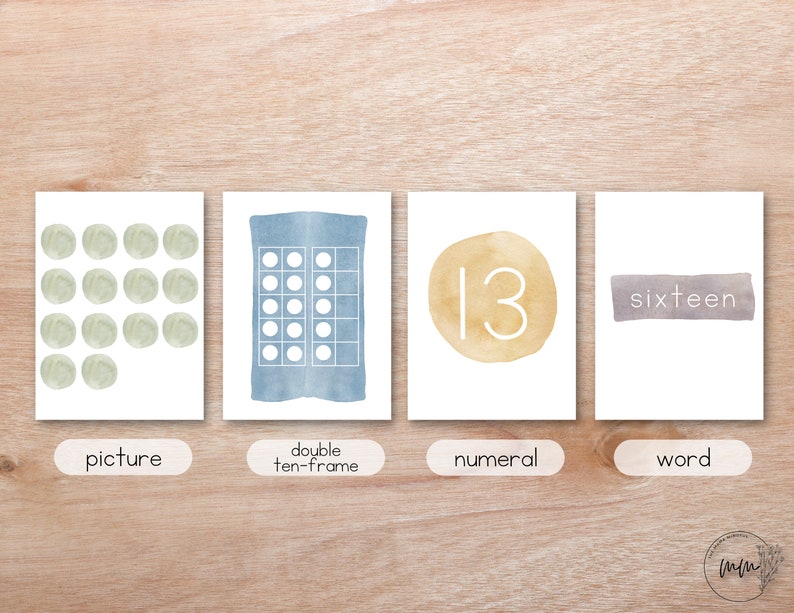 Teen Number Flash Cards Number Match Game Preschool Math - Etsy