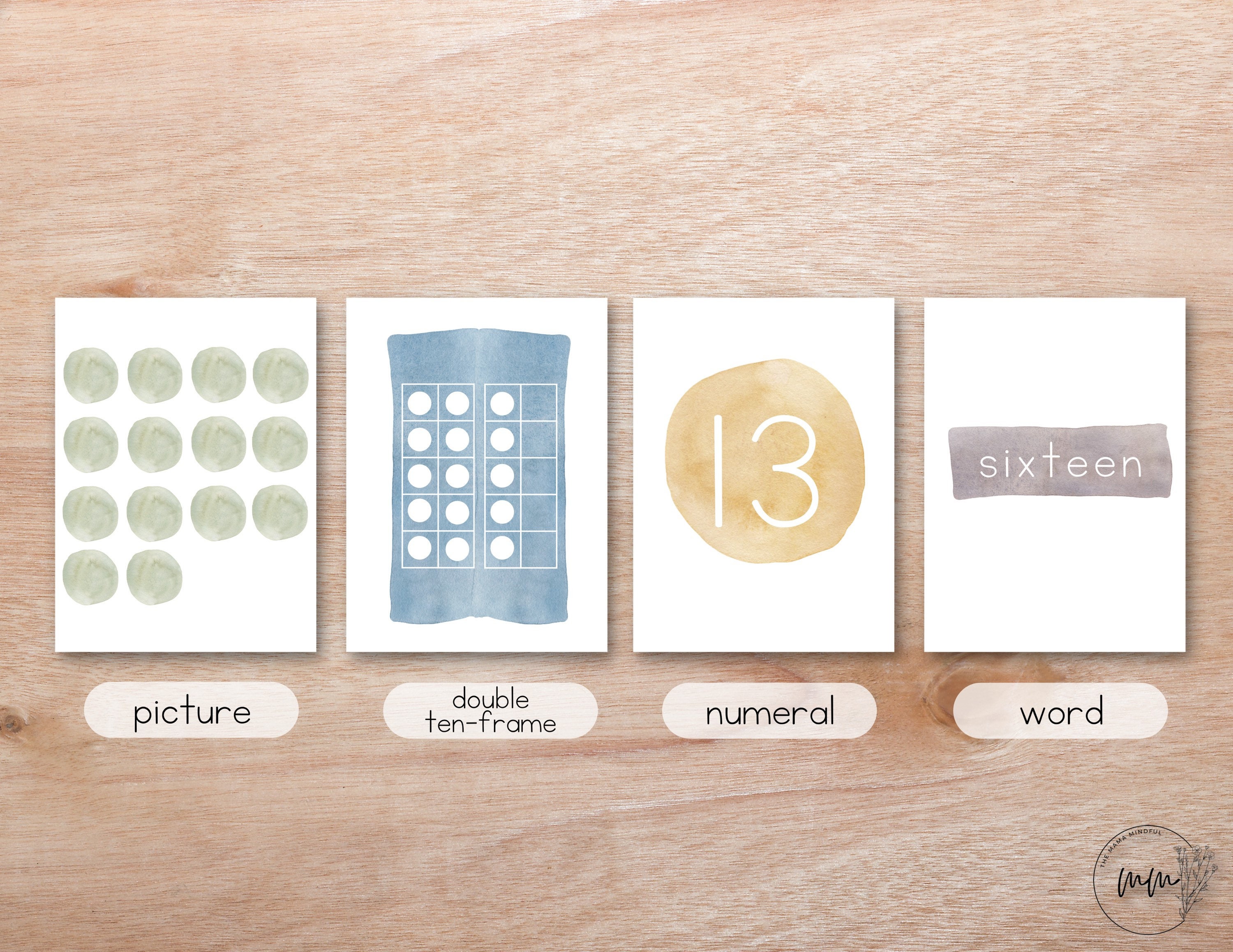 Teen Number Flash Cards Number Match Game Preschool Math - Etsy