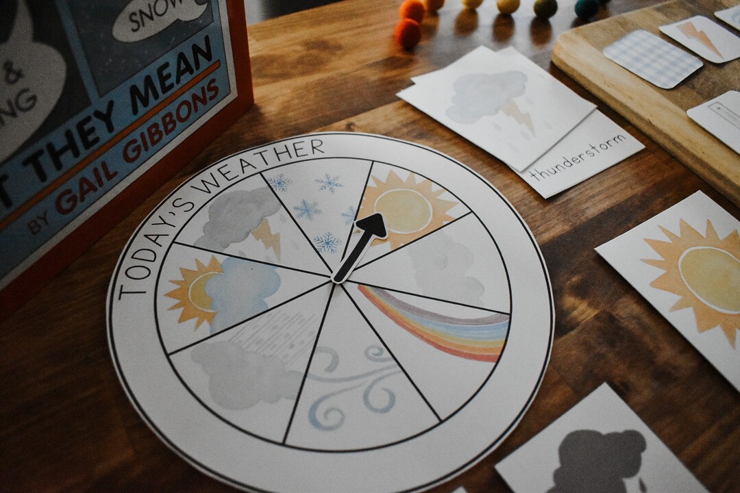 Weather Activity Unit, Weather Montessori Unit, Nature Flashcards ...