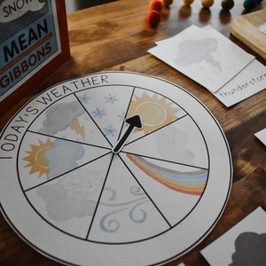 Weather Activity Unit, Weather Montessori Unit, Nature Flashcards ...