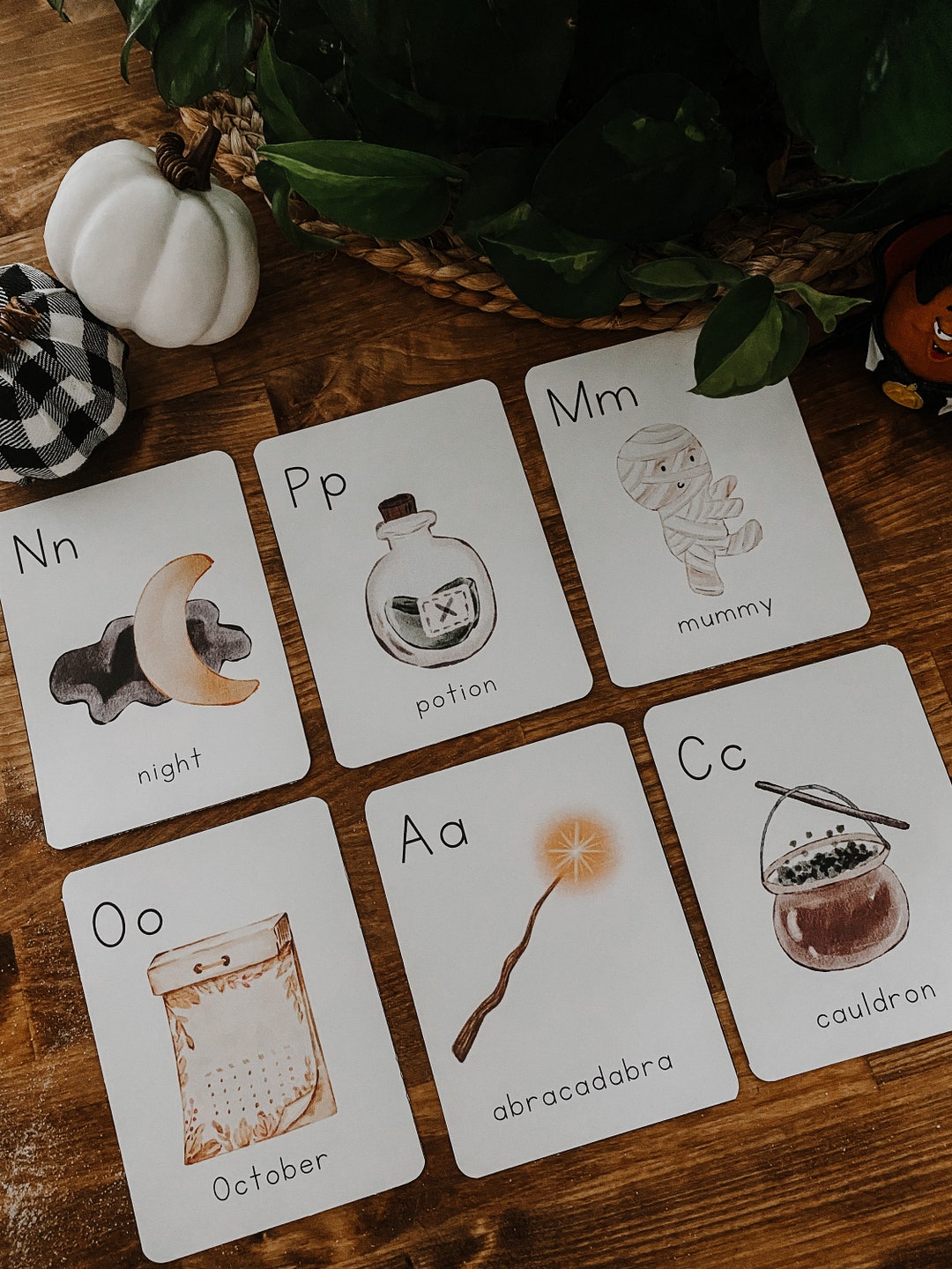 Halloween Cards for Kids, Halloween Flashcards, Halloween Preschool ...