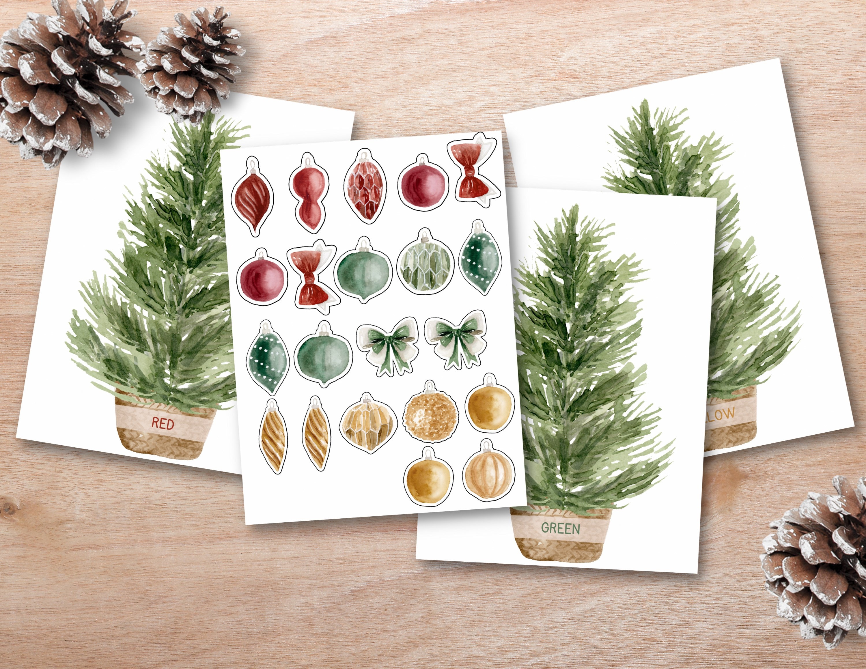 Christmas Color Sorting Matching Game Toddler Montessori - Etsy