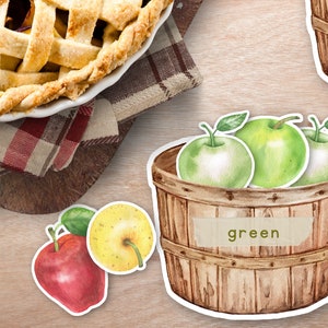 Apple Color Matching Game, Toddler Montessori Activity, Preschool Apple ...